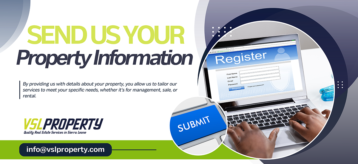 Submit your property details to VSL PROPERTY